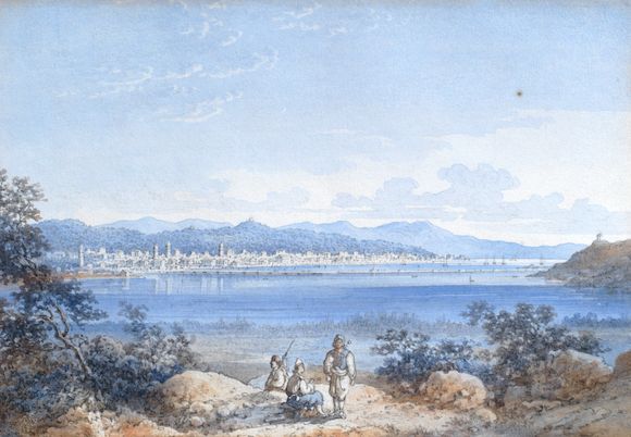 Bonhams : Anton Schranz (German, 1769-1839) A view of the De Bosset ...