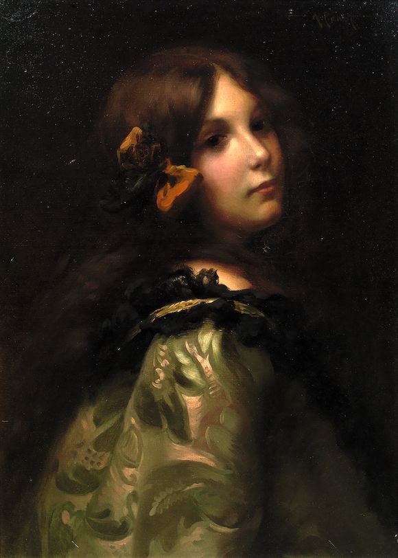Bonhams : Albert Joseph Penot (French, 1862-1930) The silk bow