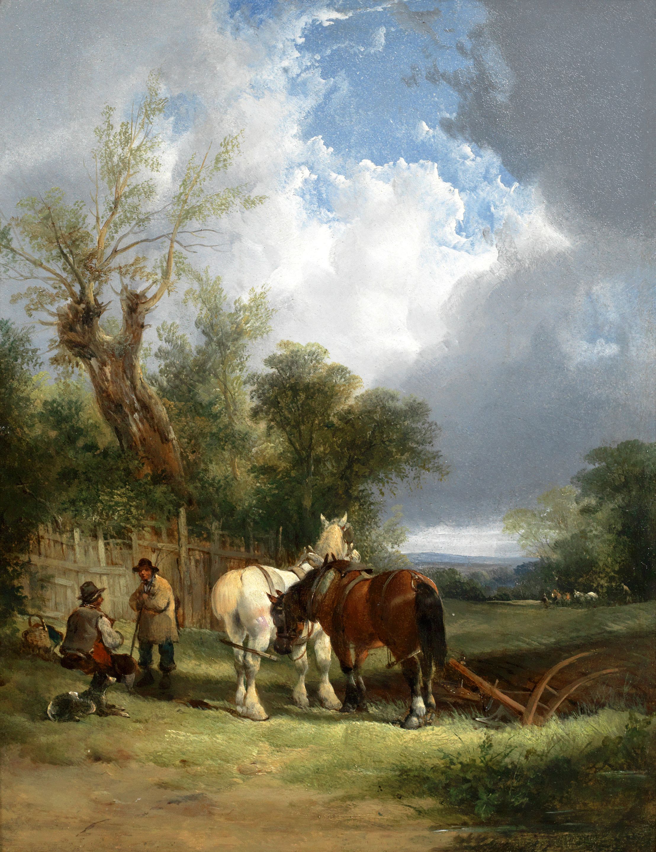 Bonhams : William Shayer, Snr. (British, 1787-1879) Ploughman's rest
