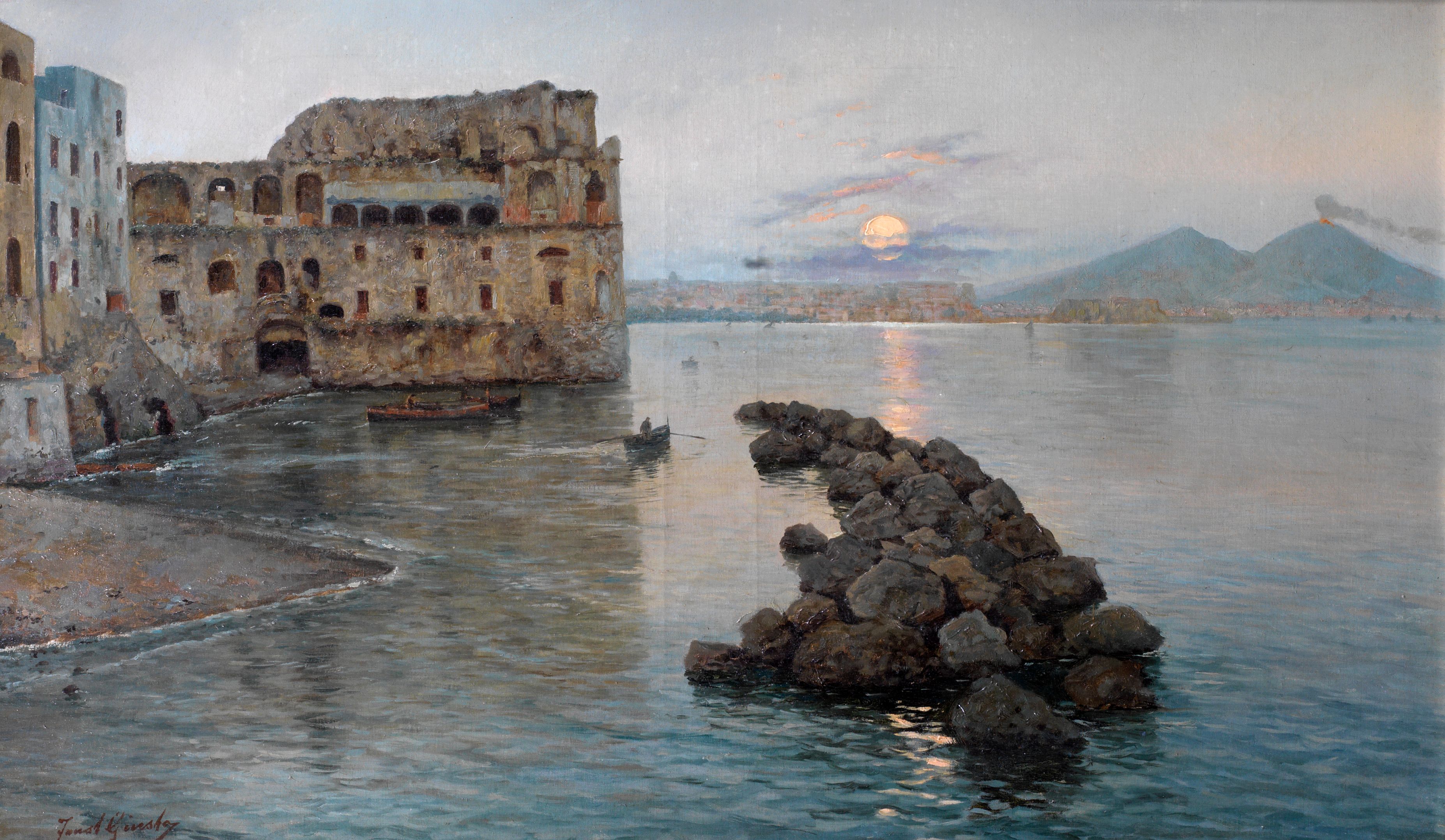 Bonhams : Fausto Giusto (Italian, 1867-1941) Le Palazzo Donn'Anna, Naples