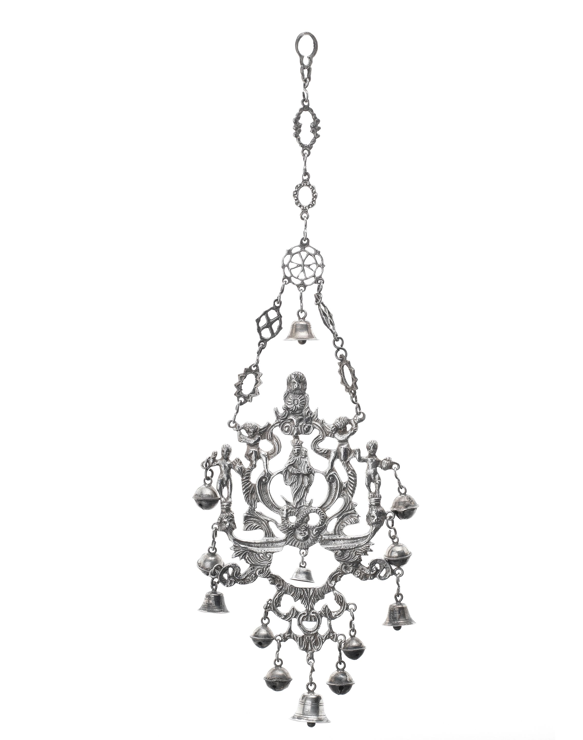 Bonhams : A 19th century Spanish silver rattle with later Spanish marks