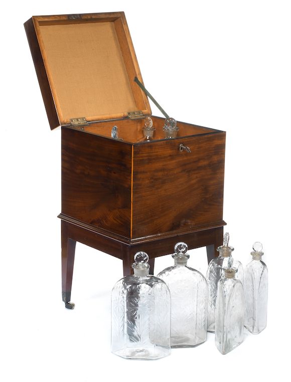 Bonhams : A George III mahogany and rosewood crossbanded standing ...