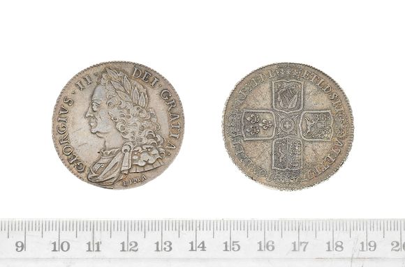 Bonhams : George II, Crown, 1746 LIMA, old laureate and draped bust ...