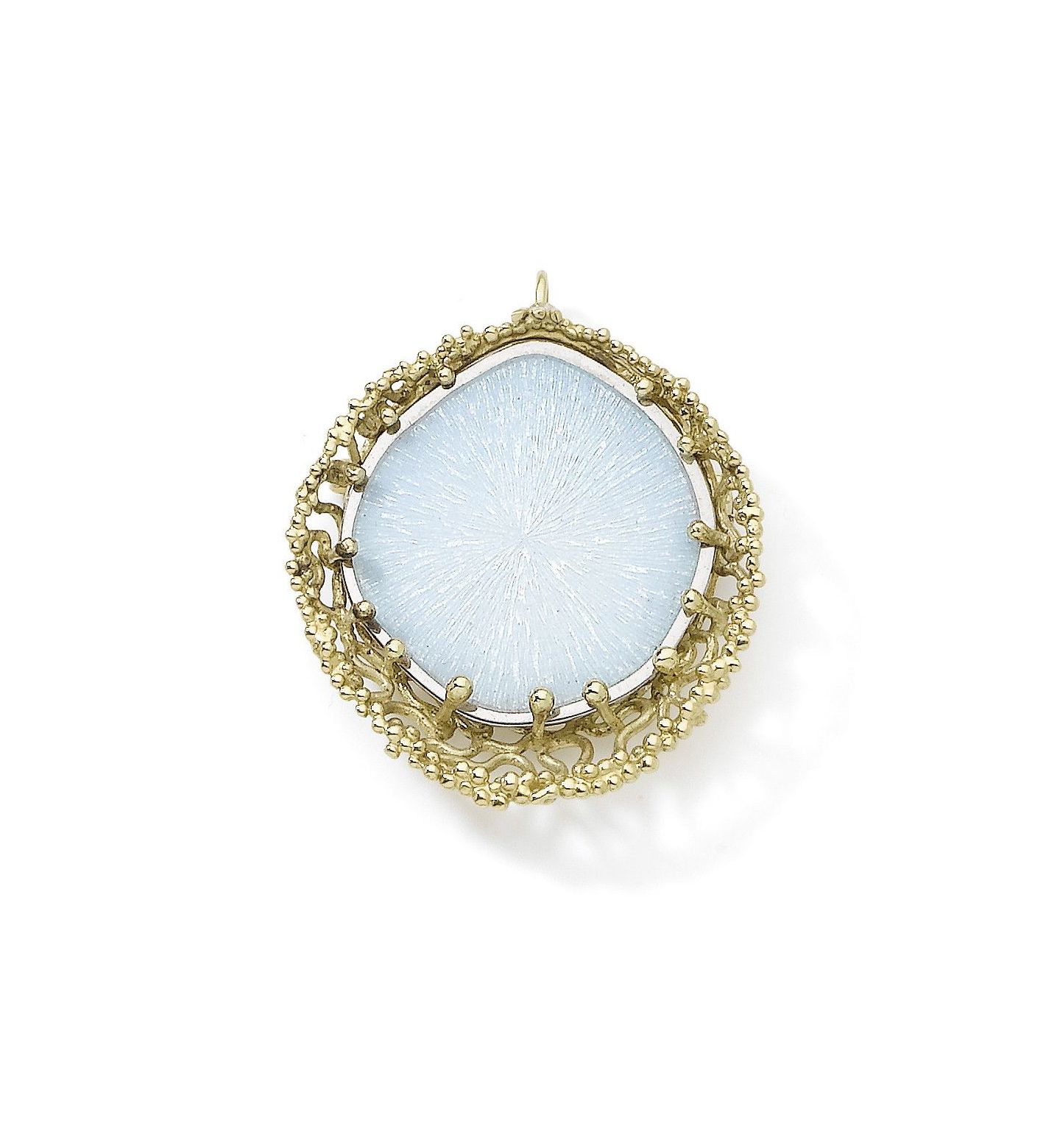 Bonhams : A gold and enamel brooch/pendant, by Gerald Benney and John ...