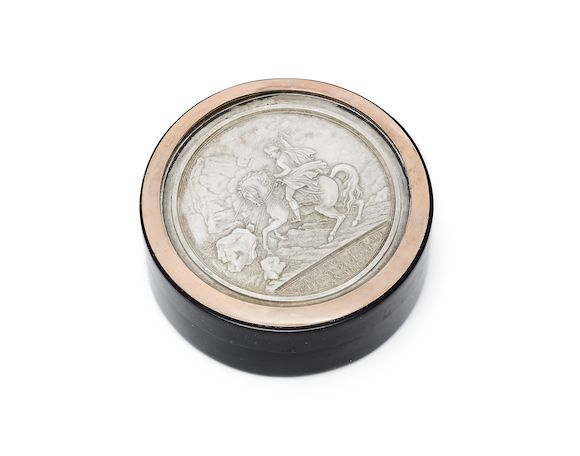 Bonhams : Three 19th century medallion boxes the medallions by F. Andrieu