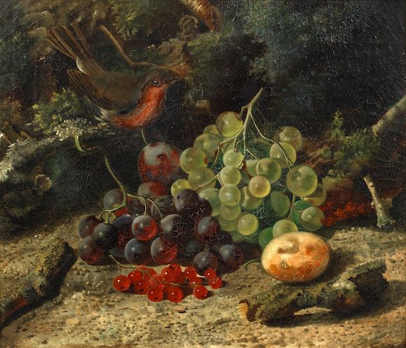Bonhams : William Duffield (British, 1816-1863) Still life of fruit and ...