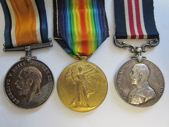 Bonhams : A Great War Military Medal group of three to Sergeant G ...