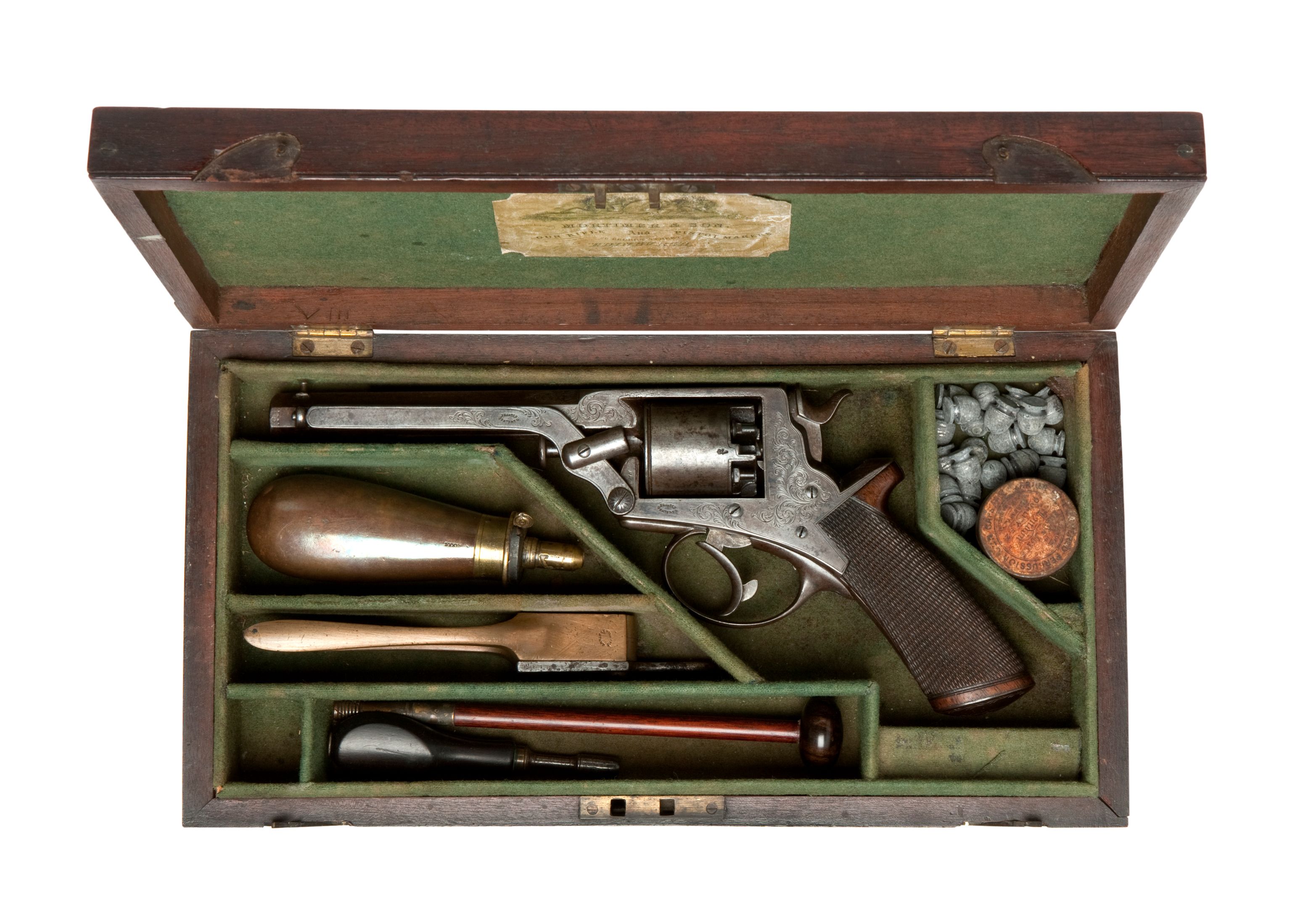 Bonhams : A cased 54-Bore Tranter Patent Five-Shot Double-Action ...