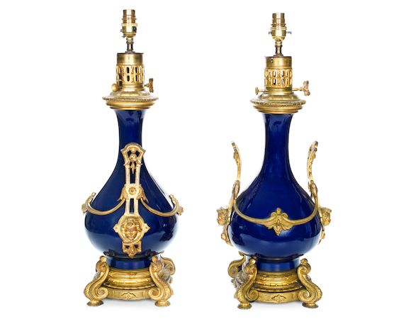 Bonhams : A pair of mid 19th century French gilt bronze mounted ...
