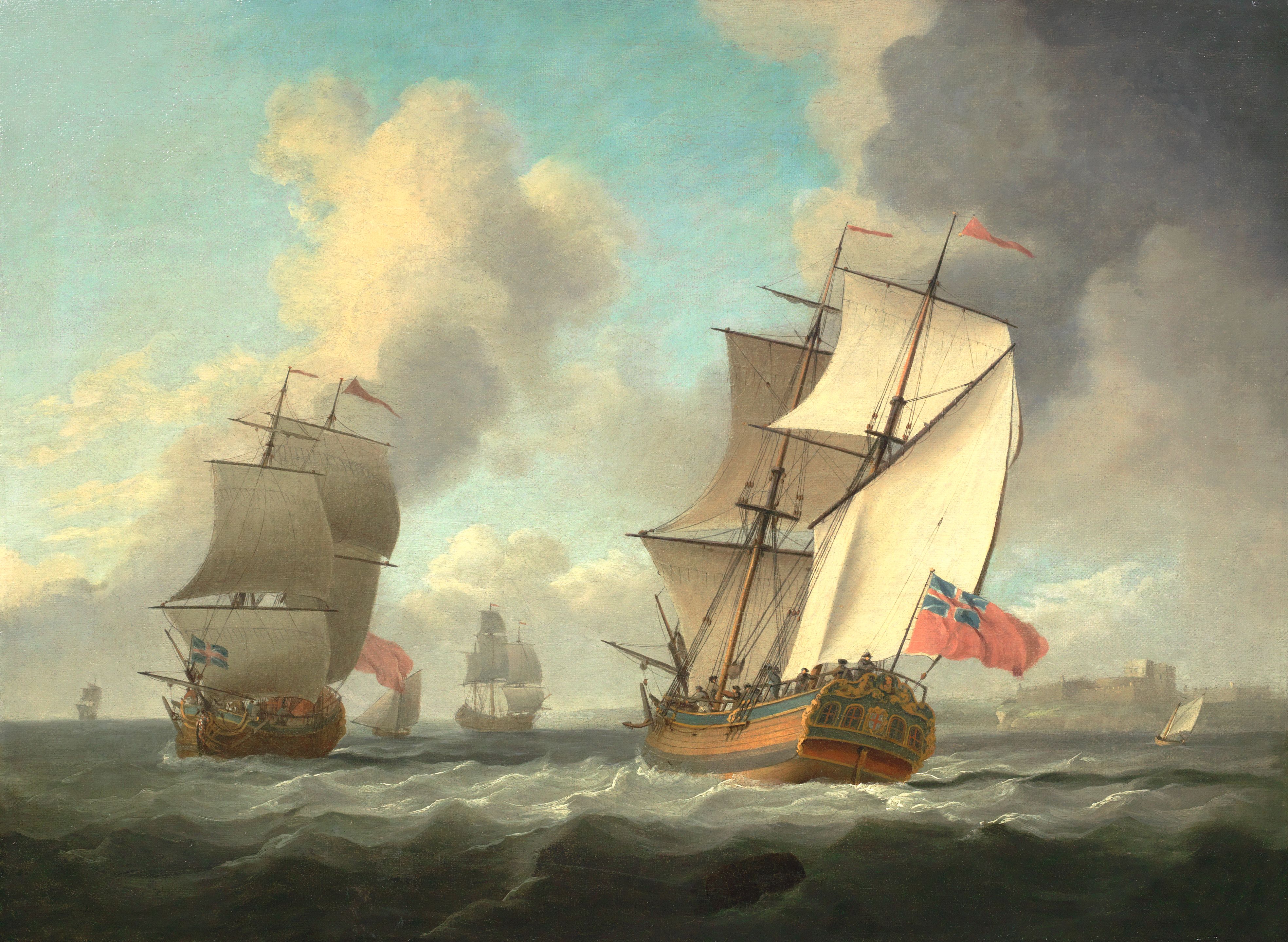 Bonhams : Circle of Peter Monamy (British 1681-1749) A Trinity House ...