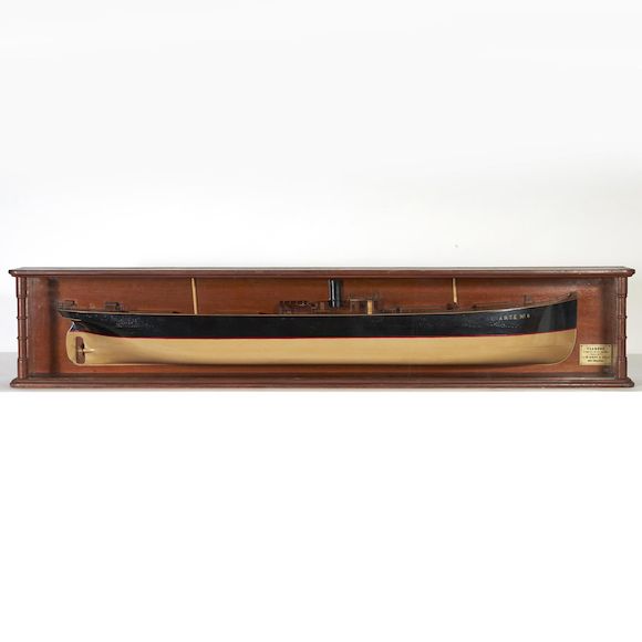 Bonhams : A ship builder's half-block model of the merchant ship ...