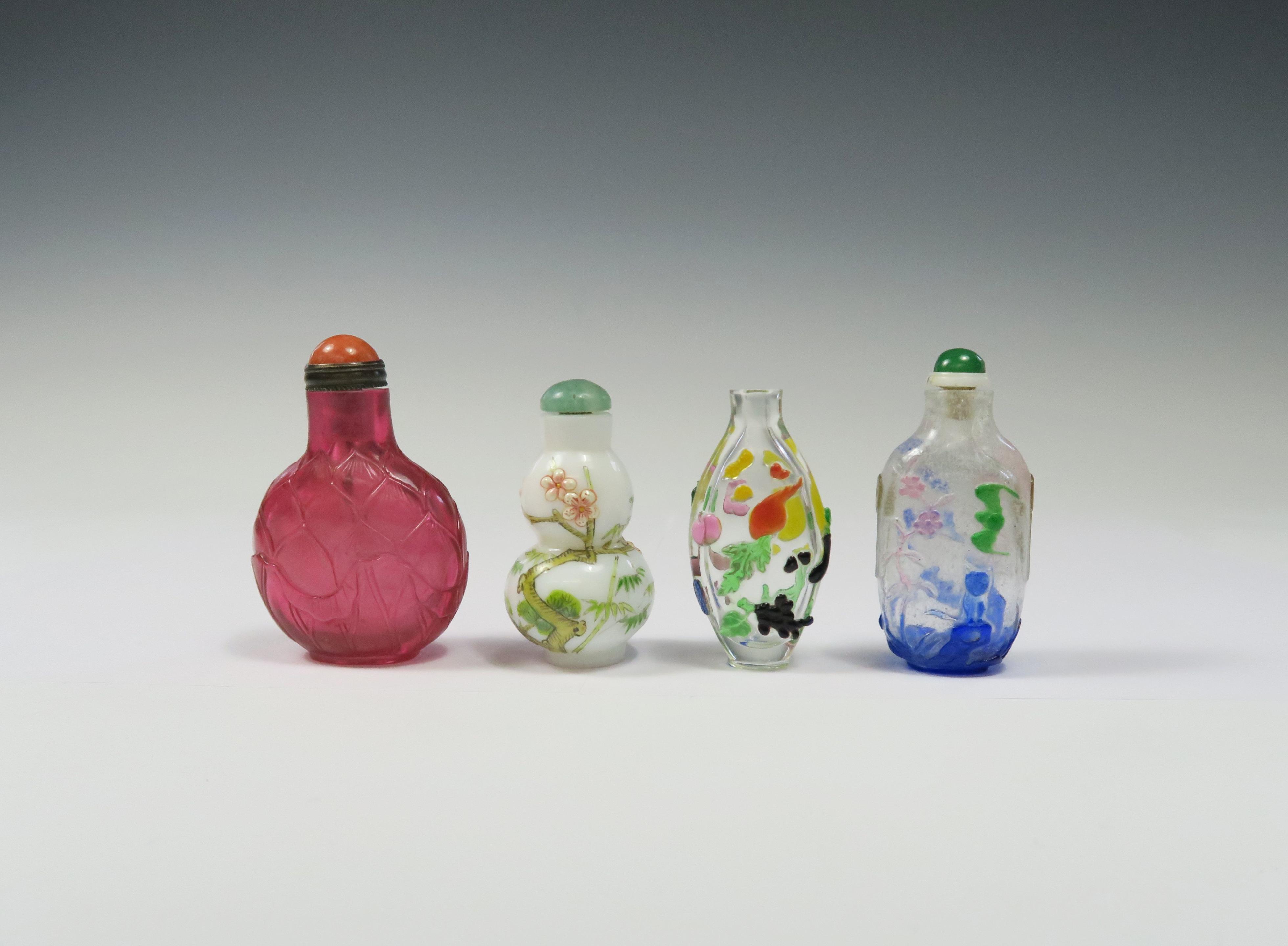 Bonhams Four Glass Snuff Bottles
