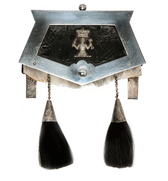 Bonhams : An early 20th century silver plated sporran cantle for the ...