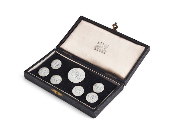 Bonhams : A set of seven George III Scottish silver buttons by James ...