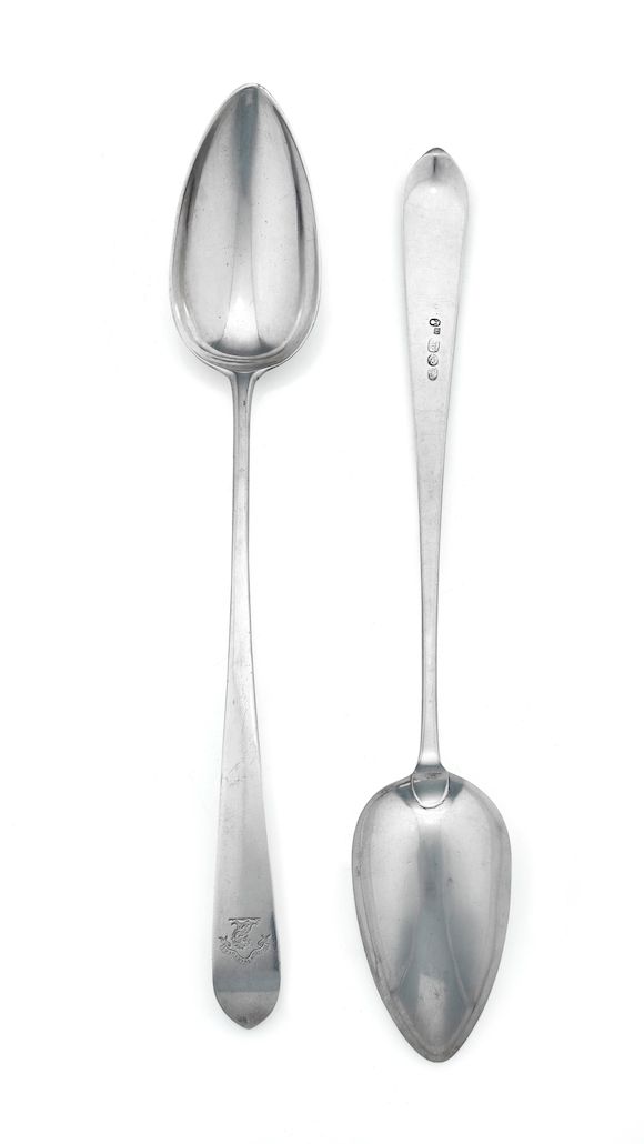 Bonhams : A pair of George III Scottish silver gravy spoons, by John ...