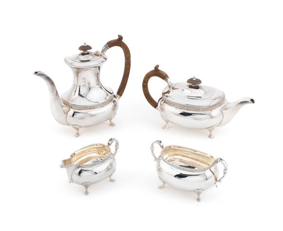 Bonhams : A silver four-piece tea and coffee service by H L Brown & Son ...
