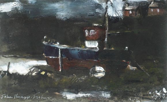 Bonhams : John Knapp-Fisher (British, 1931-2015) Beached boat