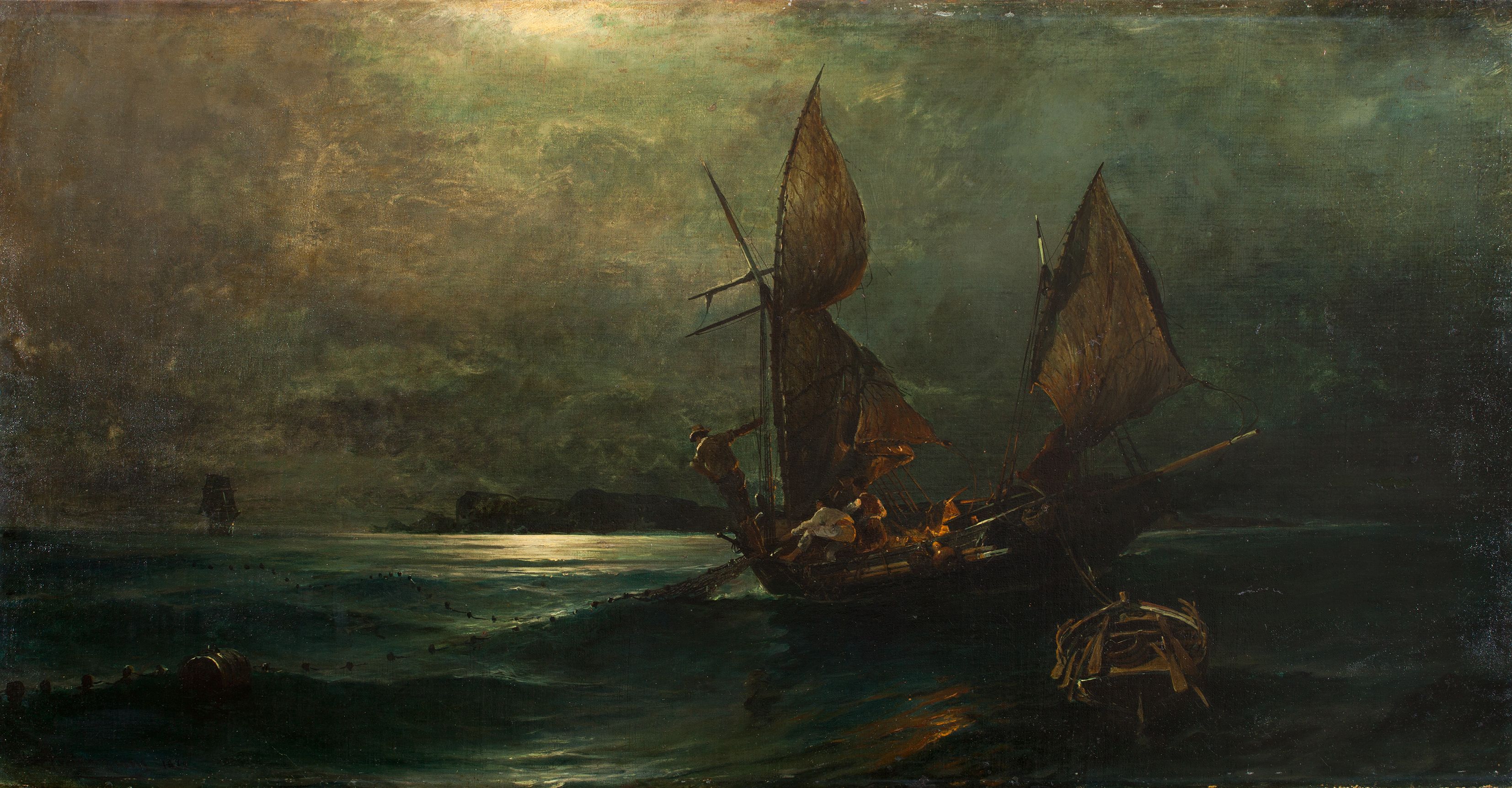 Bonhams : Constantinos Volanakis (Greek, 1837-1907) Fishing under the ...