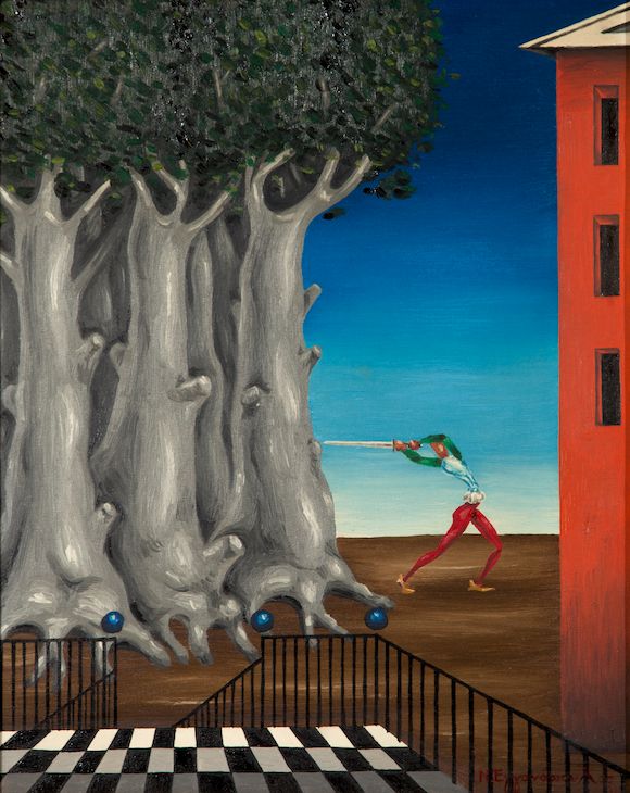 Bonhams : Nikos Engonopoulos (Greek, 1910-1985) Spadassin dans la forêt ...