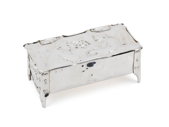 Bonhams : BENJAMIN CRESWICK: An Arts and Crafts silver box makers mark ...