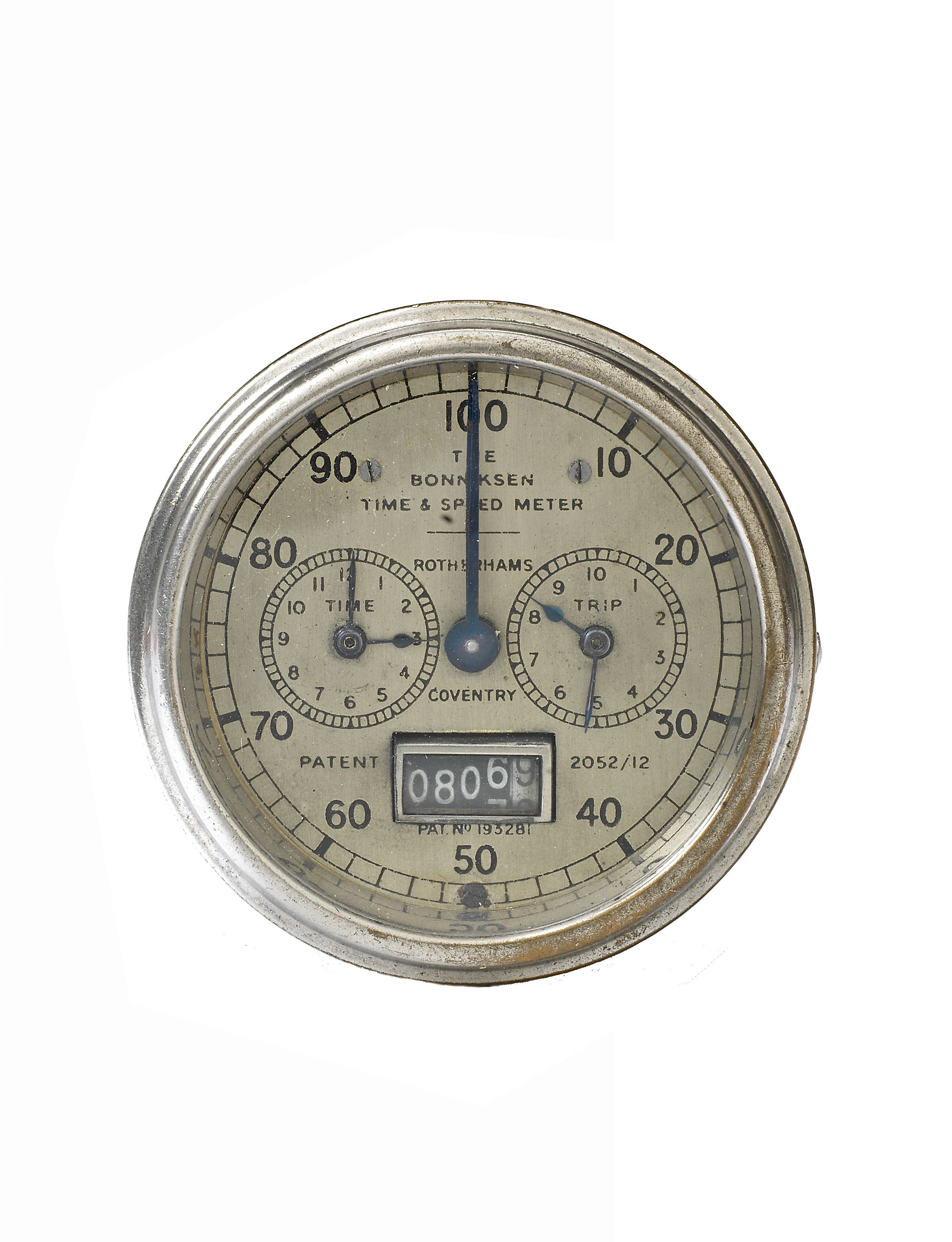 Bonhams Cars : A Bonniksen 100mph time & speed meter by Rotherhams of ...