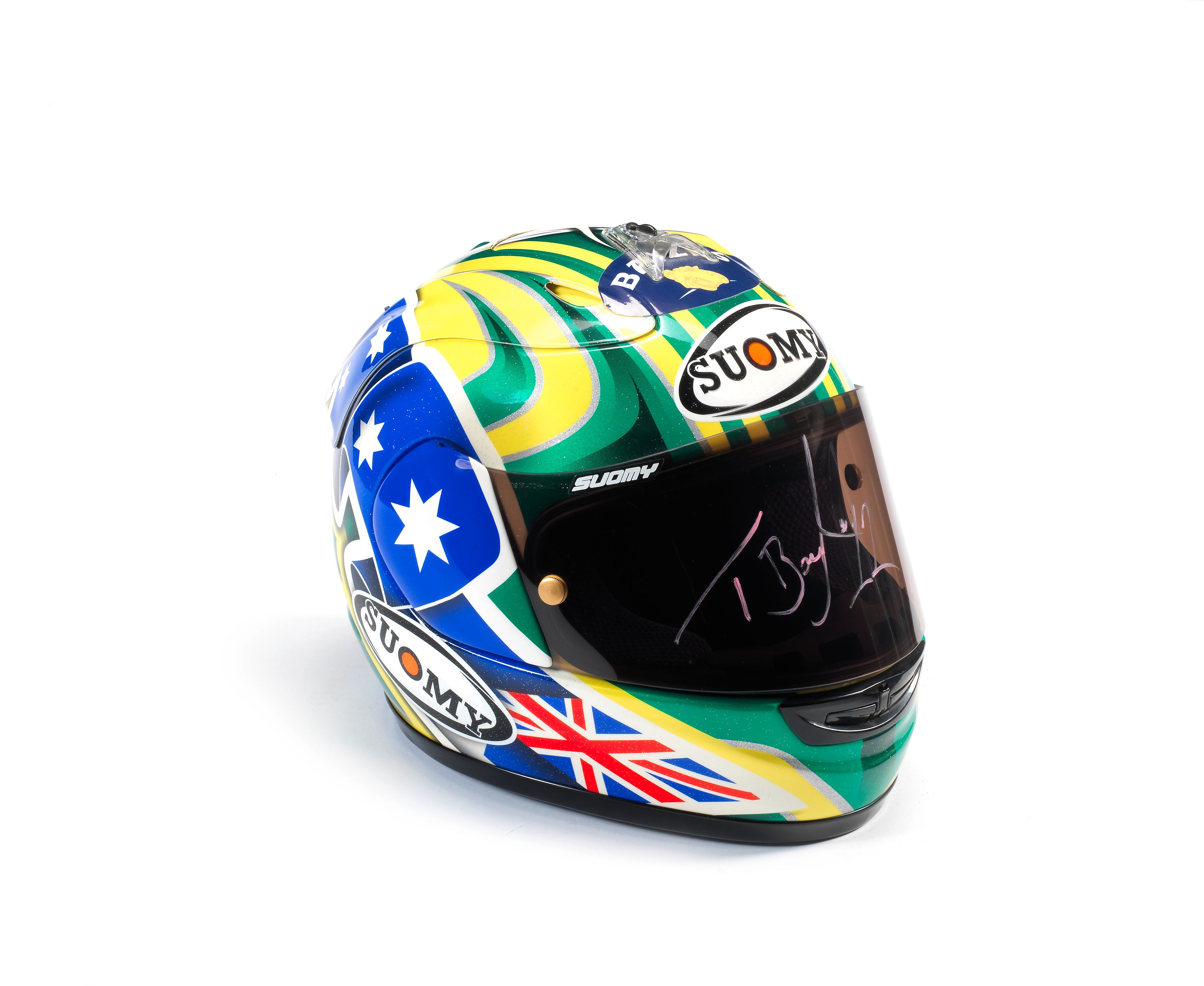 Bonhams Cars : Troy Bayliss' 2005 MotoGP race worn Camel Honda helmet ...