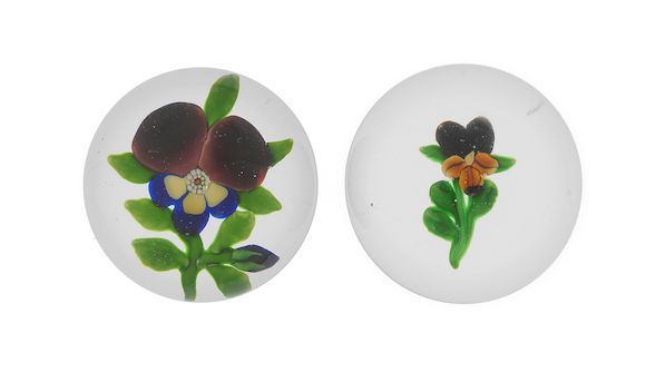 Bonhams : A rare St Louis pansy paperweight and an unusual Baccarat ...