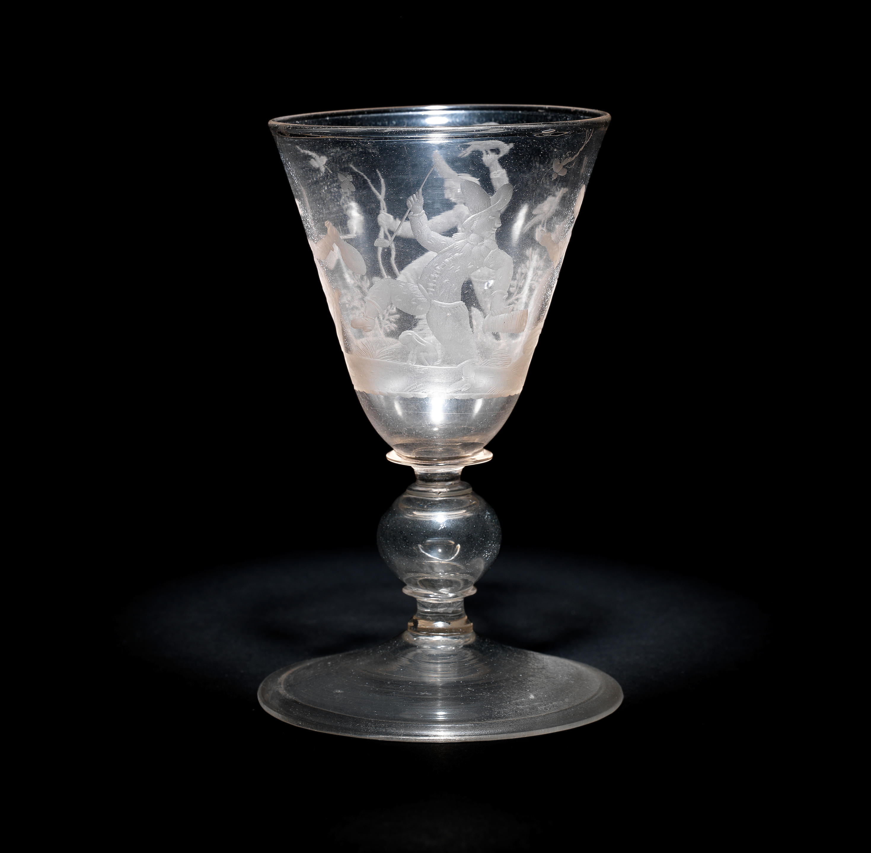 Bonhams A Façon De Venise Engraved Wine Glass Late 17th Century