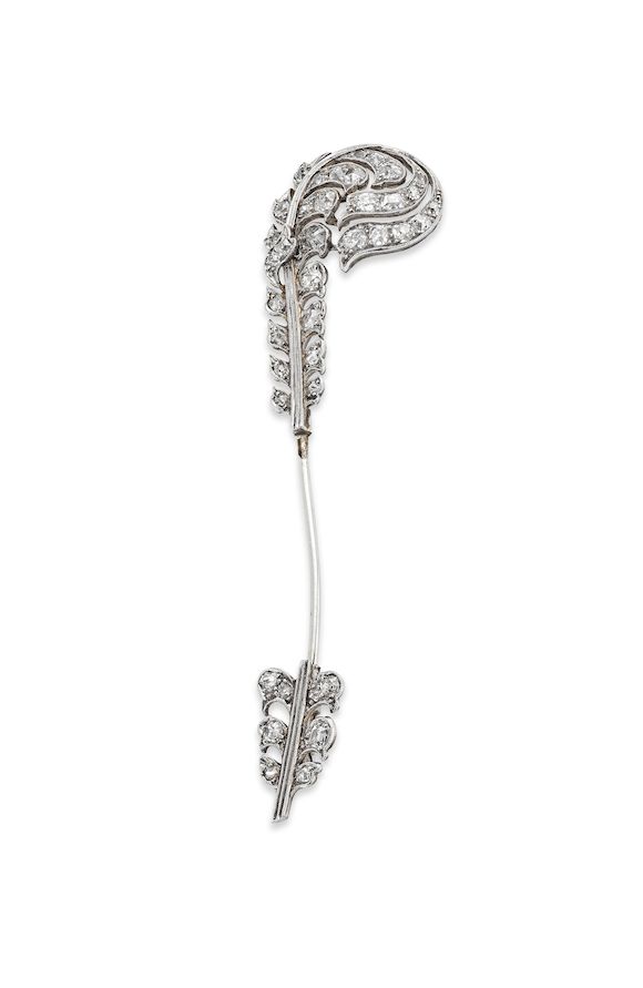 Bonhams : An early 20th century diamond cliquet pin