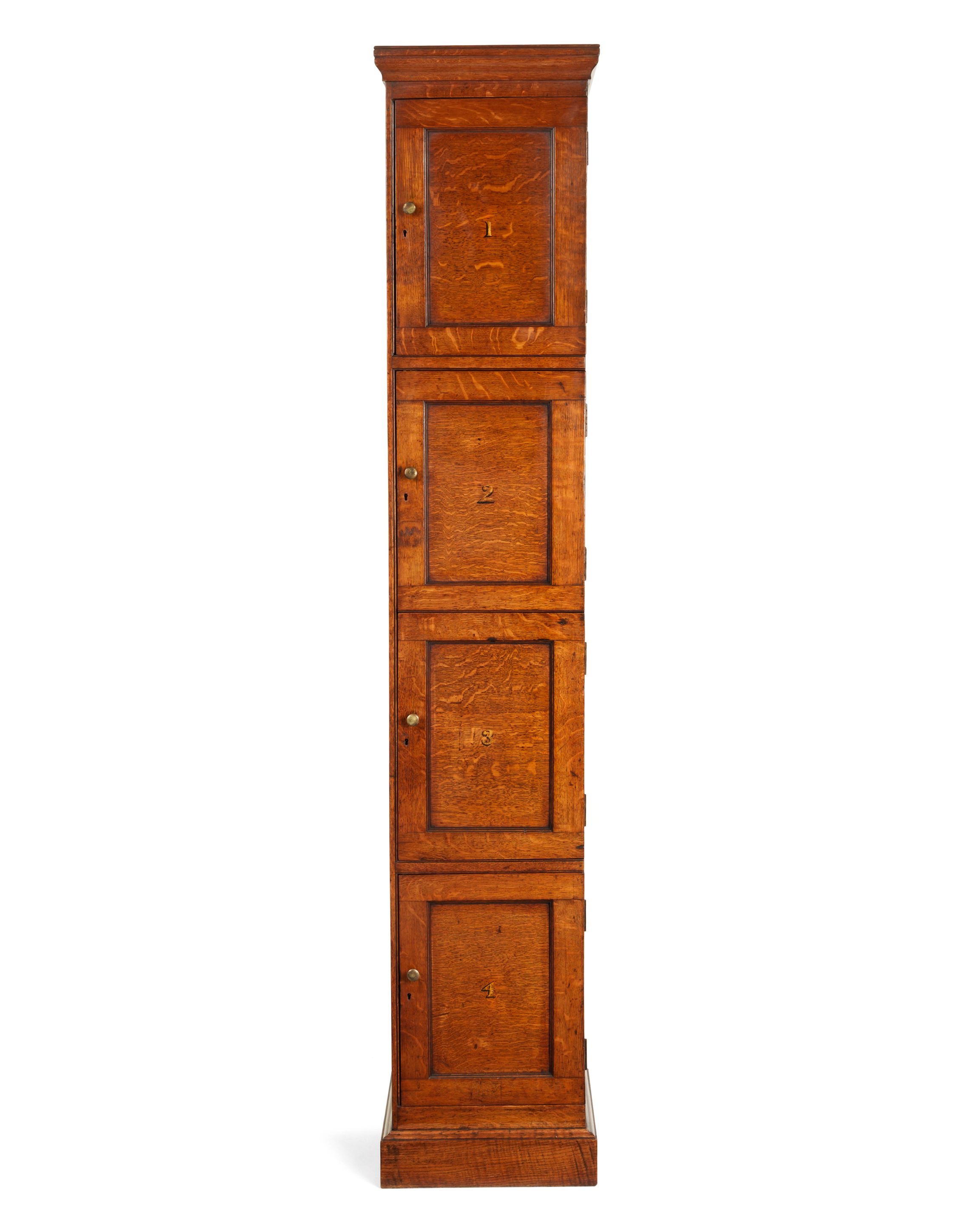 Bonhams : A late Victorian oak boot and shoe locker