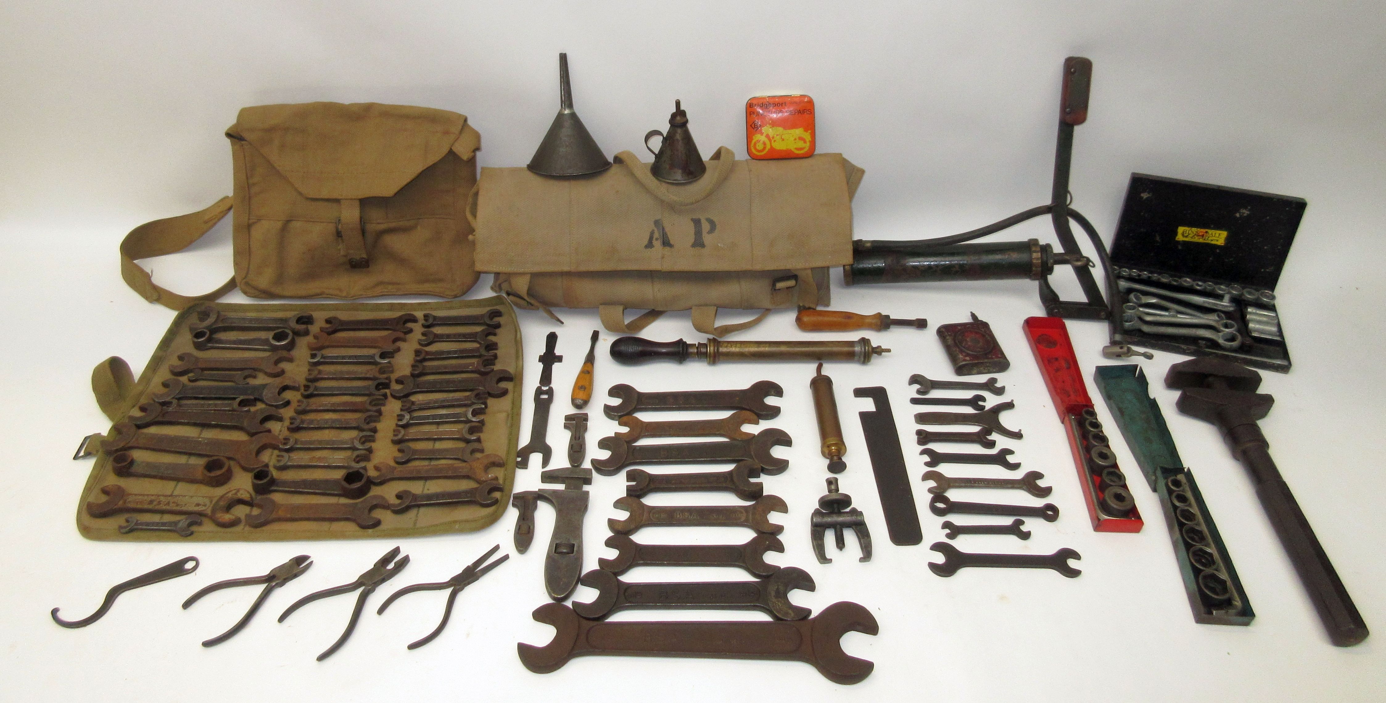 Bonhams Cars : A quantity of assorted BSA spanners, ((Qty))