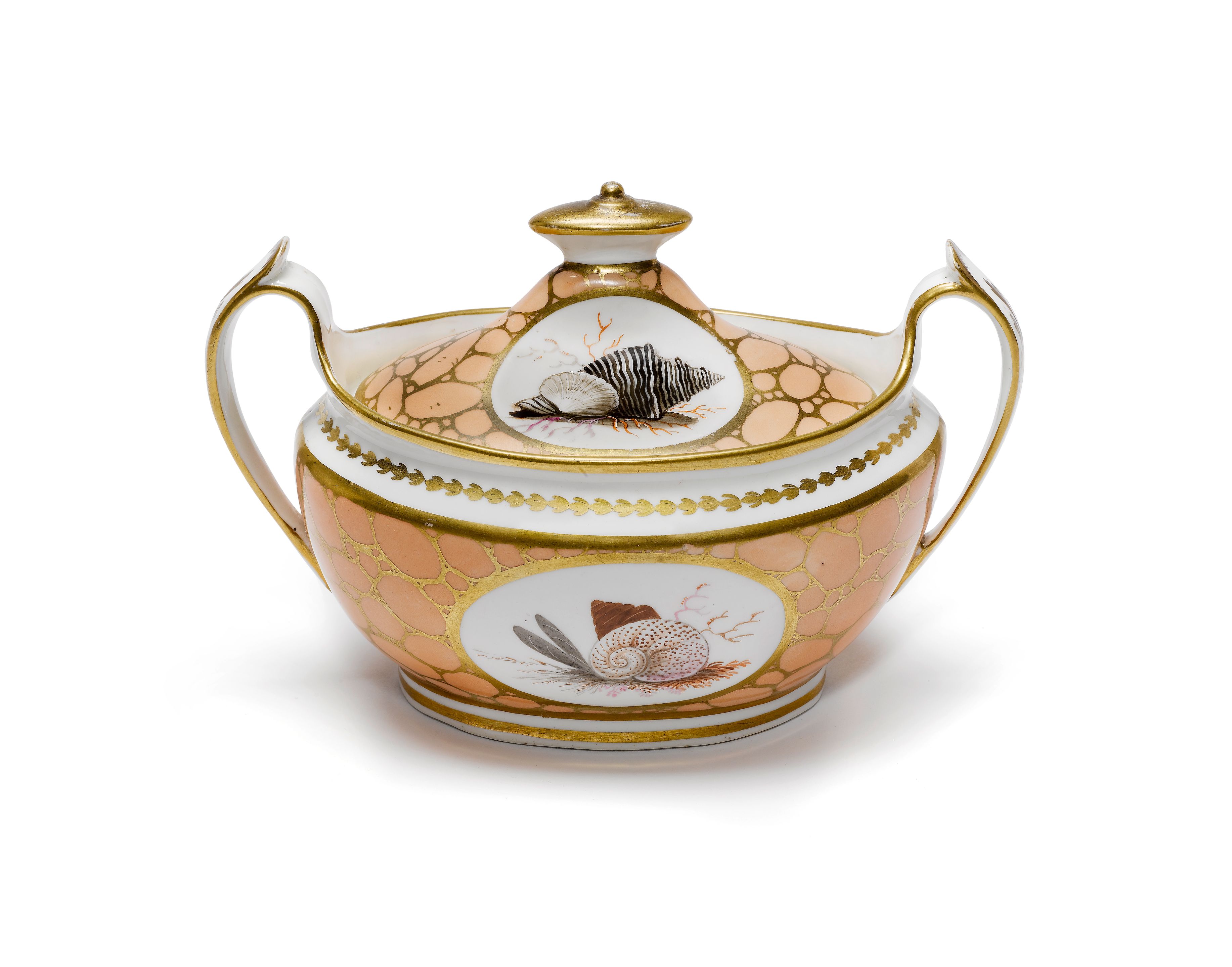 Bonhams : An important Coalport sucrier and cover by Thomas Pardoe ...
