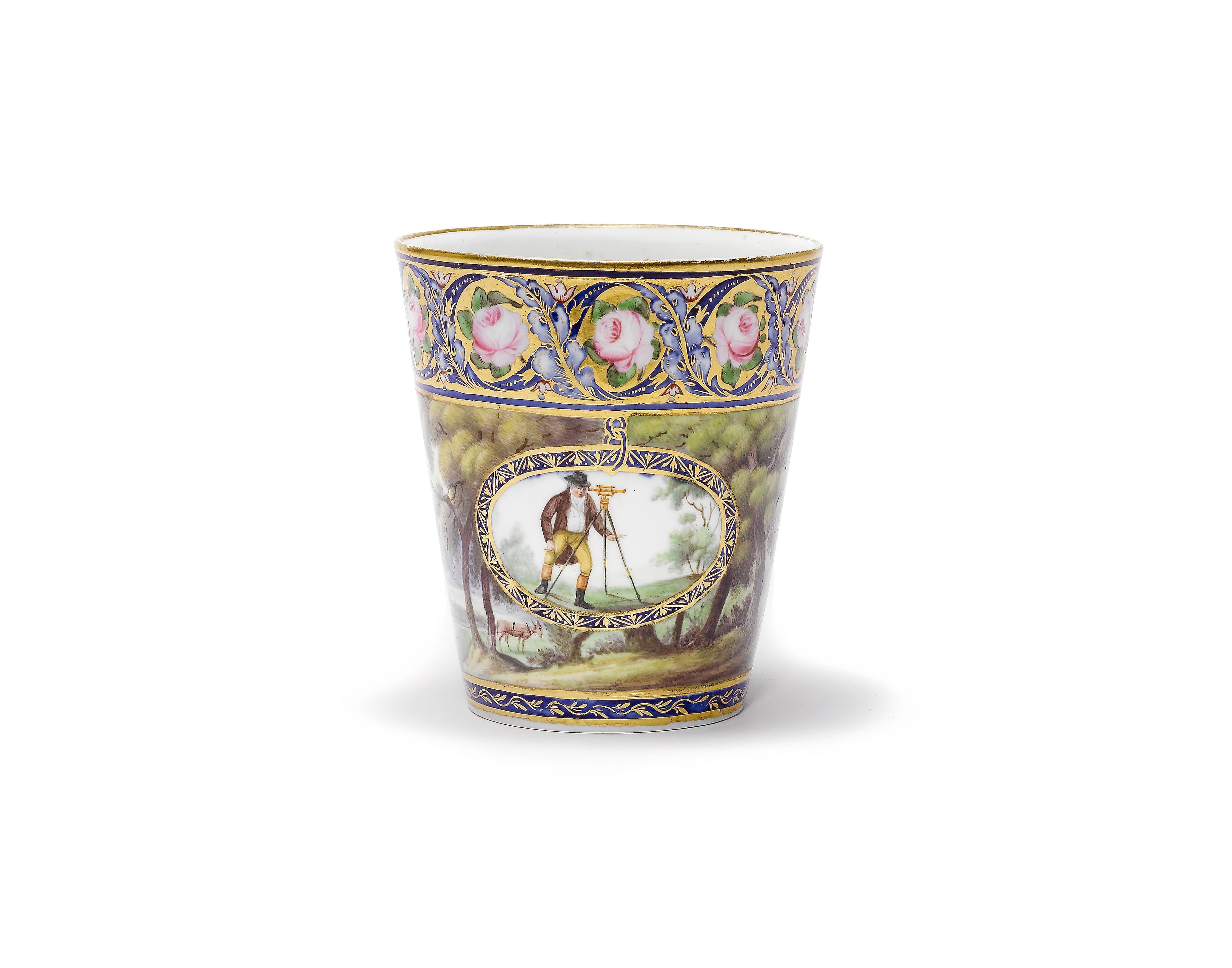 Bonhams : A very rare English Porcelain beaker, circa 1810