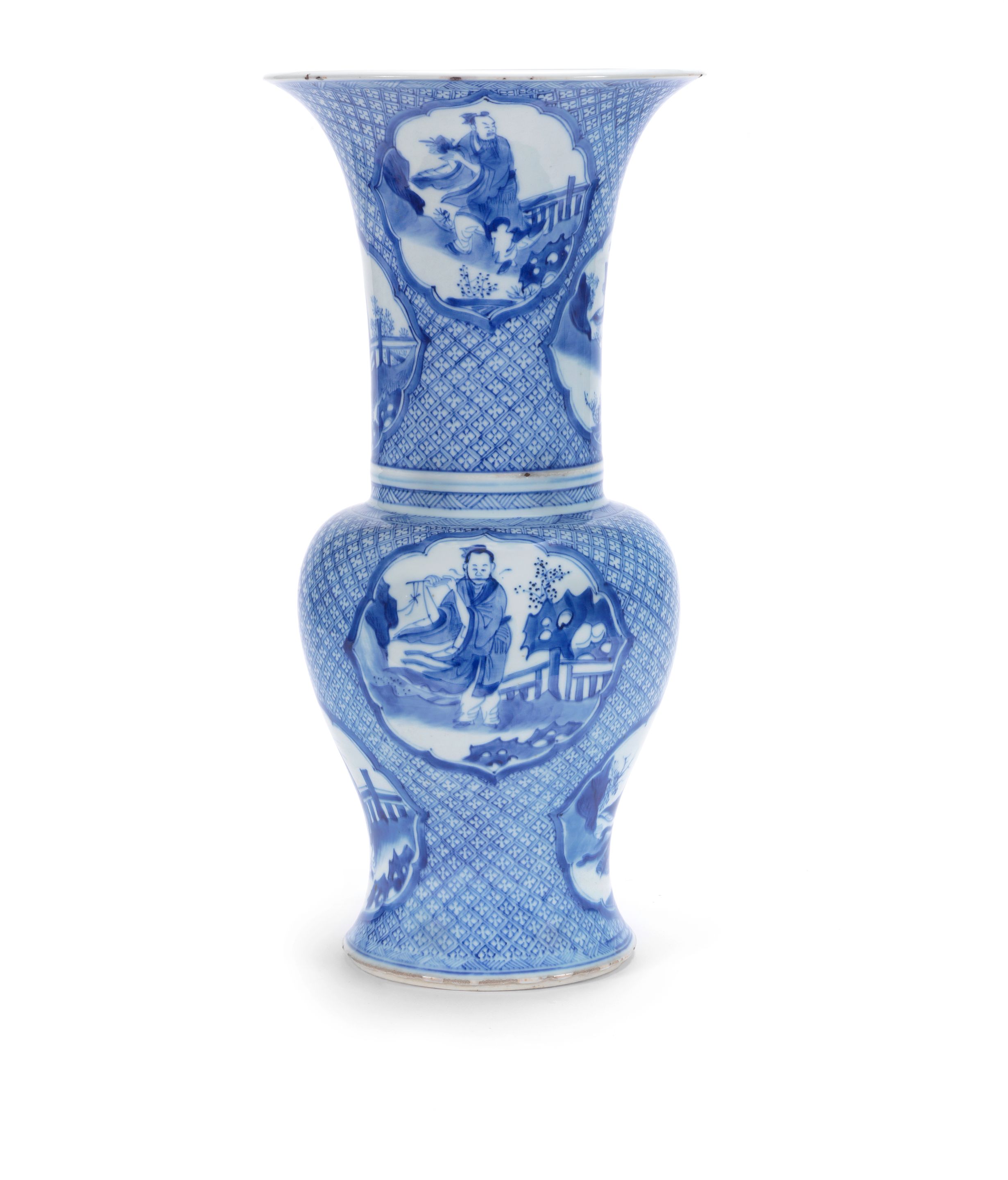 Bonhams : A blue and white 'Eight Immortals' 'phoenix-tail' vase ...