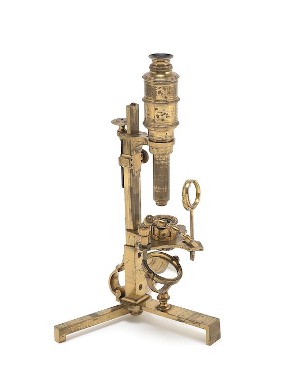 Bonhams : A George Adams Senior Cuff-type compound monocular microscope ...