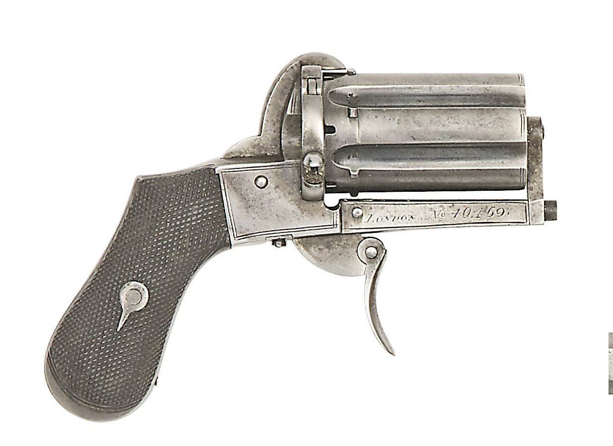 Bonhams : A six-shot pin-fire pocket revolver of small bore No. 40,469 ...