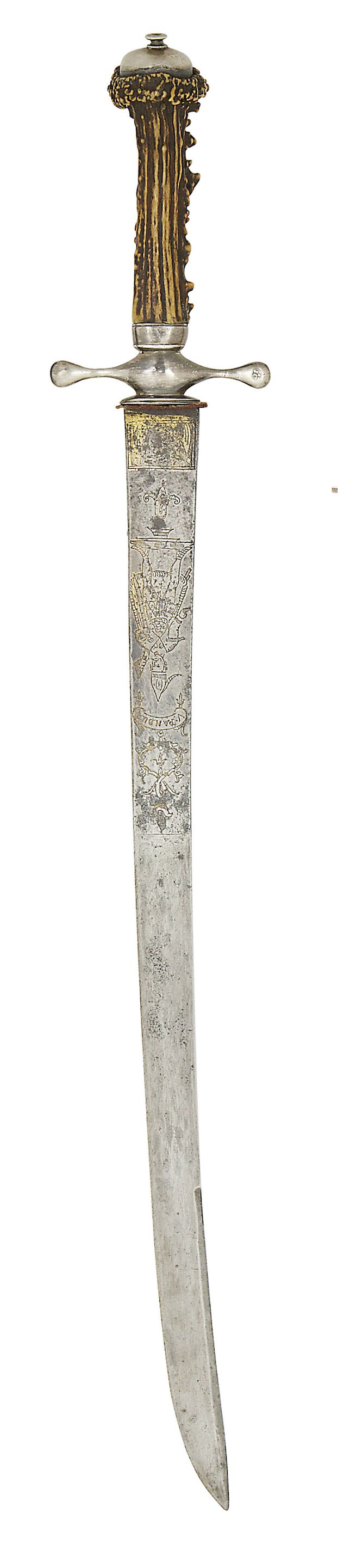 Bonhams : An English Silver-Mounted Hunting Hanger,