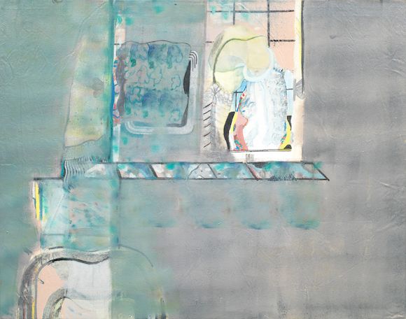 Bonhams : John Selway (British, born 1938) 'Bathroom and figure'