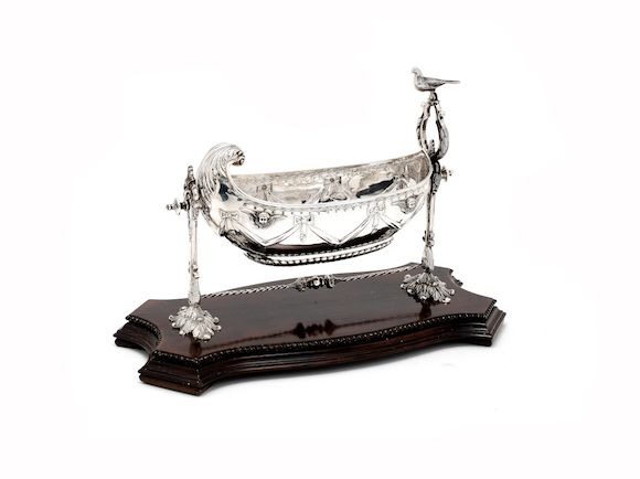 Bonhams : A Scottish silver cradle on stand by Robert Stewart, Glasgow 1904
