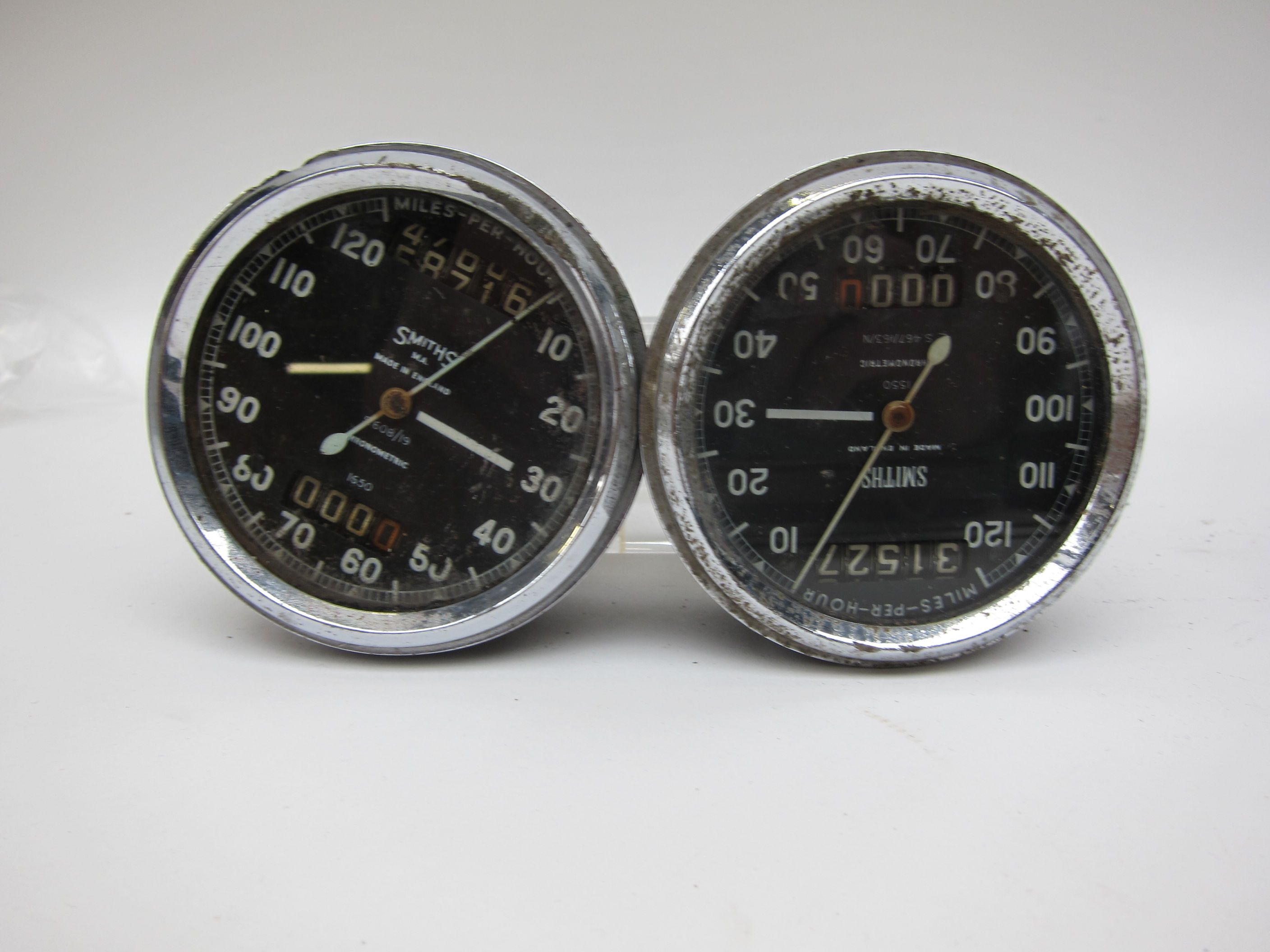 Bonhams Cars : Two Smiths 120MPH speedometers, ((3))