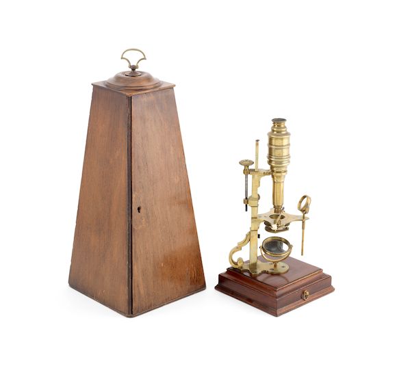 Bonhams : A John Cuff Cuff-type compound monocular microscope, English ...