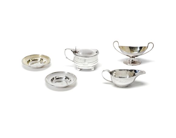 Bonhams : A pair of George III silver almond dishes by William Abdy II ...