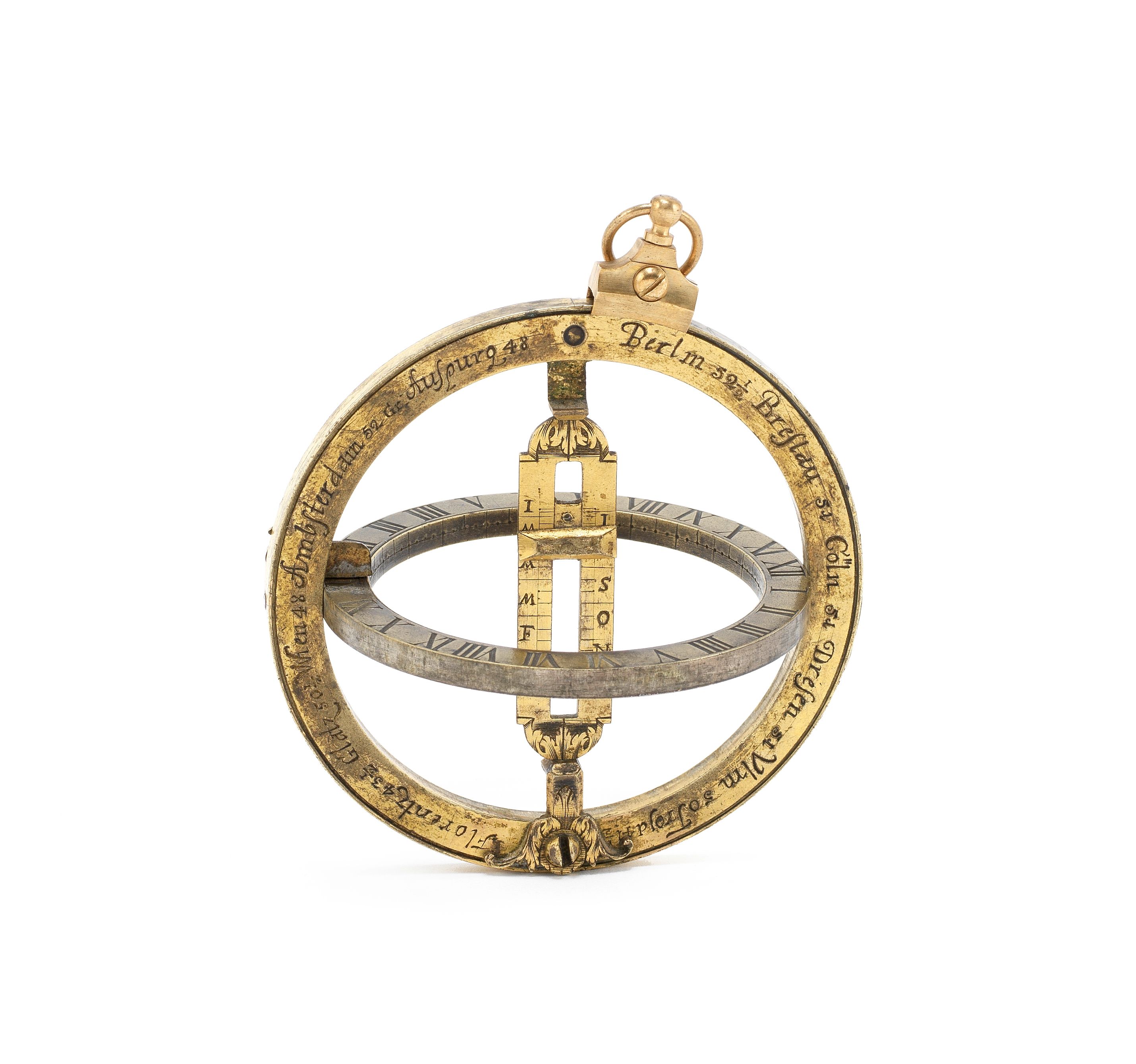 Bonhams : A gilt brass universal equinoctial ring dial, German, early ...