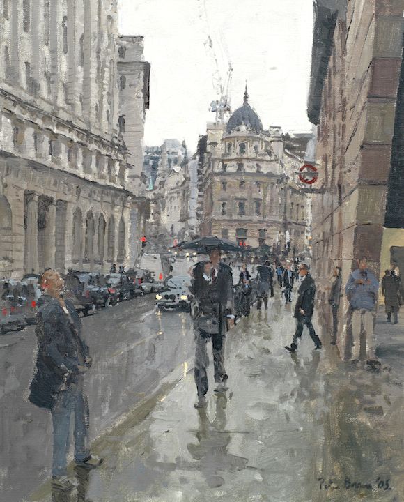 Bonhams : Peter Brown (British, born 1967) 'Wet Pavements, Poultry'