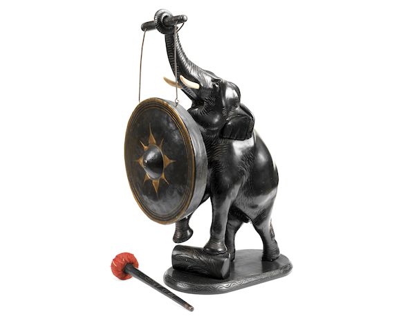 Bonhams : An early 20th century Anglo-Indian carved ebony and bronze ...
