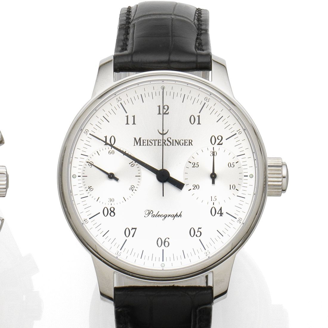 Bonhams : MeisterSinger. A stainless steel manual wind single button ...