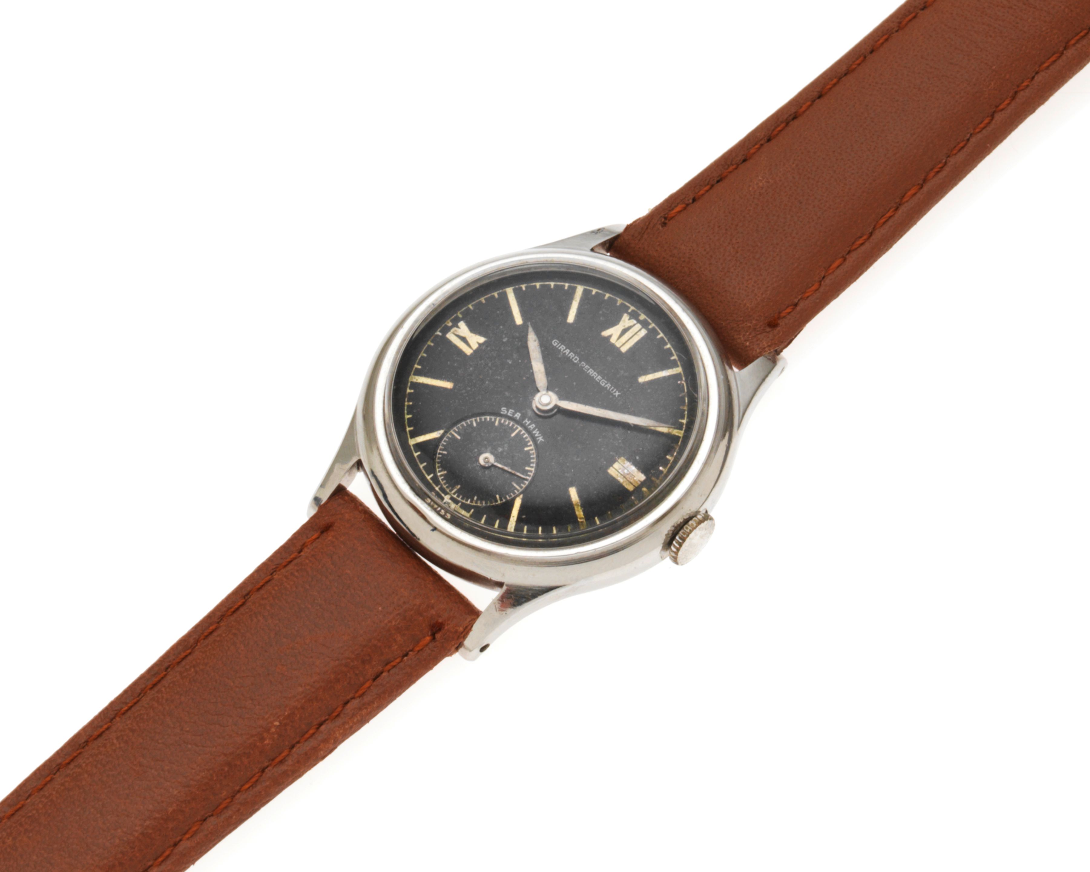 Bonhams : Girard-Perregaux. A lady's stainless steel manual wind ...