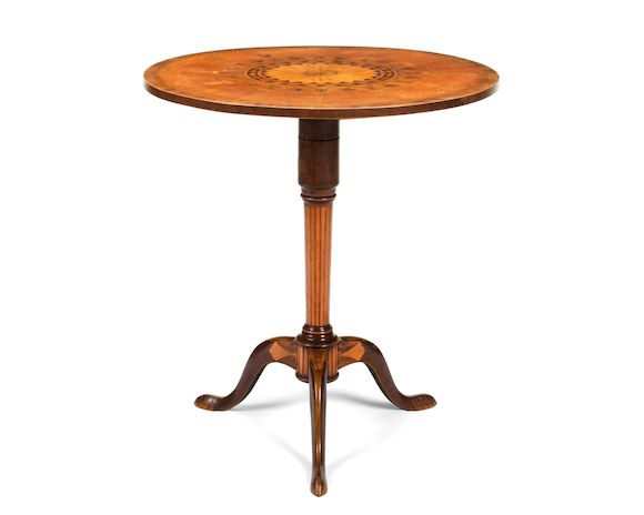 Bonhams : A George III satinwood, tulipwood, purplewood, stained ...