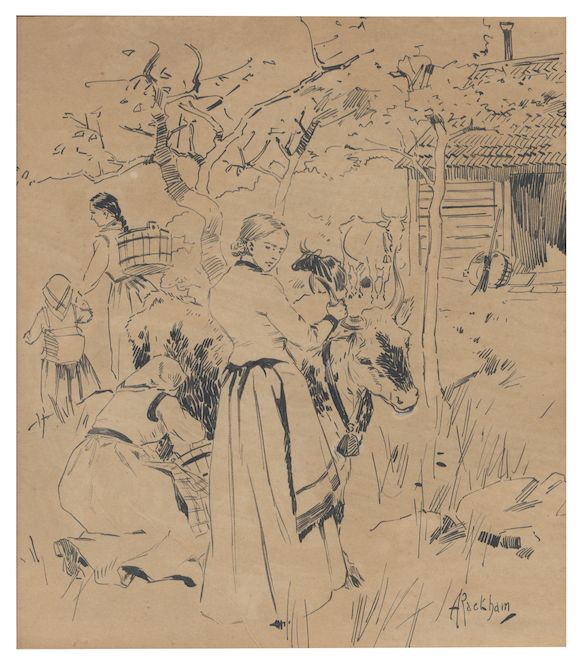 Bonhams : RACKHAM (ARTHUR) An original illustration of an agricultural ...