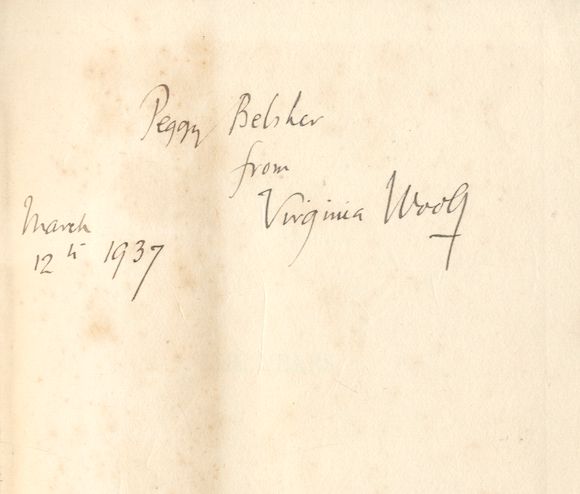 Bonhams : WOOLF (VIRGINIA) The Years, FIRST EDITION, AUTHOR'S ...